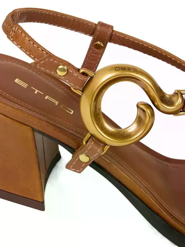 Etro Strappy Leather Heeled Sandals