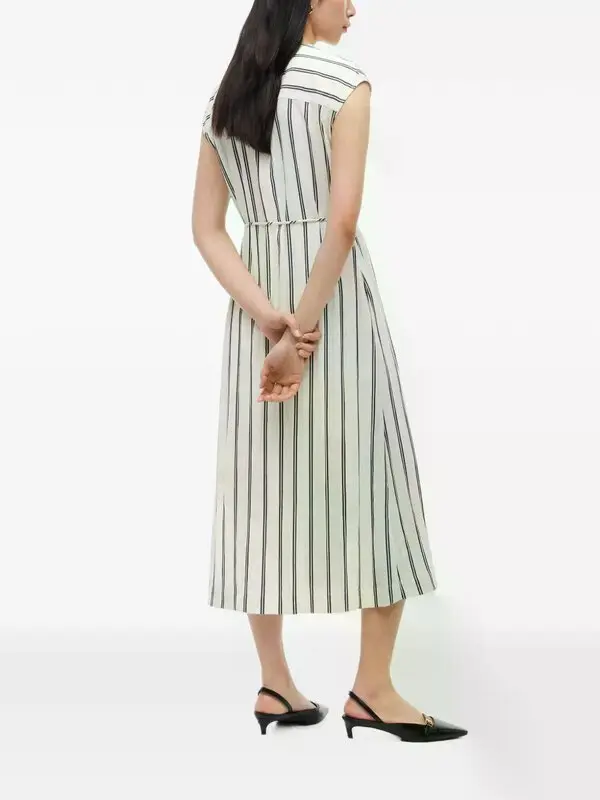 Tommy Hilfiger Striped Double-breasted Midi Dress
