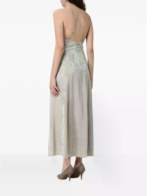 Armani Exchange Damask Effect Satin Dress