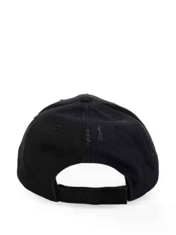 Martine Rose Distressed Crest Baseball Cap - Black