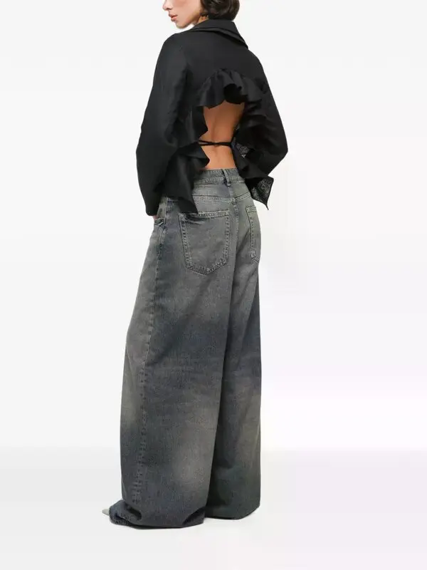 ANOUKI Ruffled Open-back Shirt