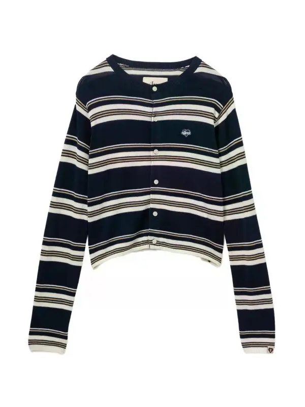 AAPE BY *A BATHING APE Apee™ A Bathing Ape® Striped Buttoned Cardigan