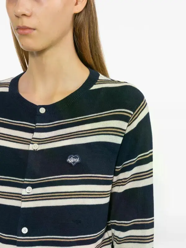AAPE BY *A BATHING APE Apee™ A Bathing Ape® Striped Buttoned Cardigan