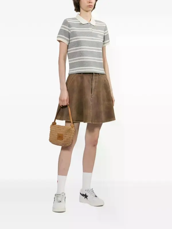 AAPE BY *A BATHING APE Striped Polo Shirt - Grey