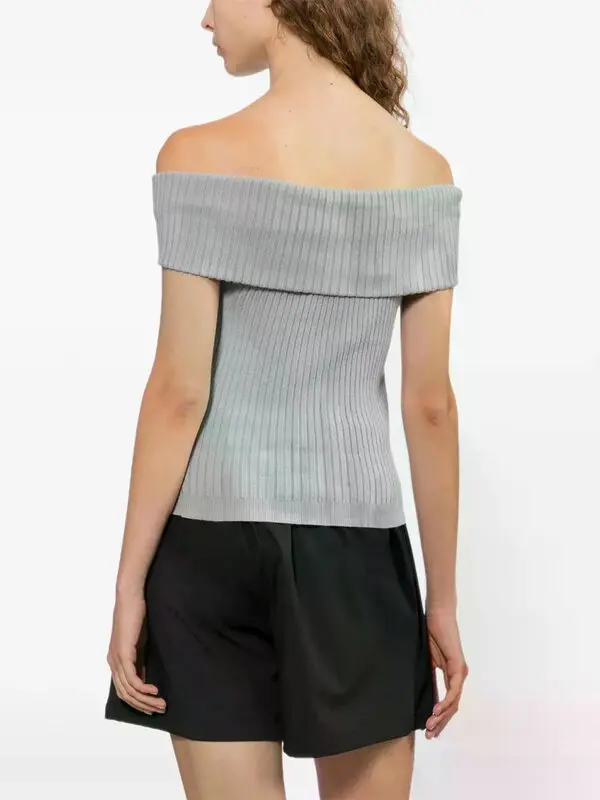 AAPE BY *A BATHING APE Off-the-shoulder Ribbed-knit Sweater