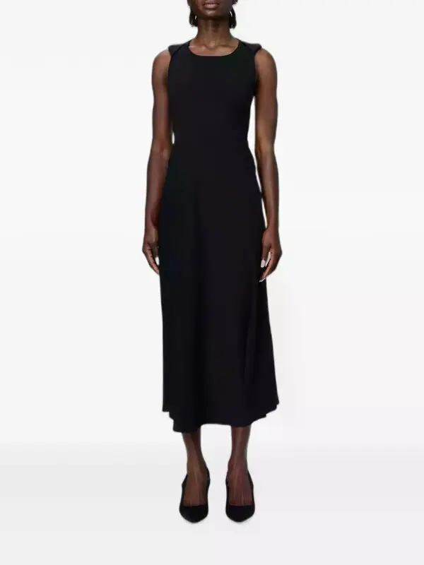 Armani Exchange Crêpe Sleeveless Midi Dress