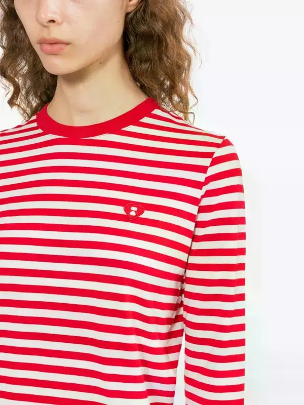 AAPE BY *A BATHING APE Apee™ A Bathing Ape® Horizontal-stripe Heart-patch T-shirt