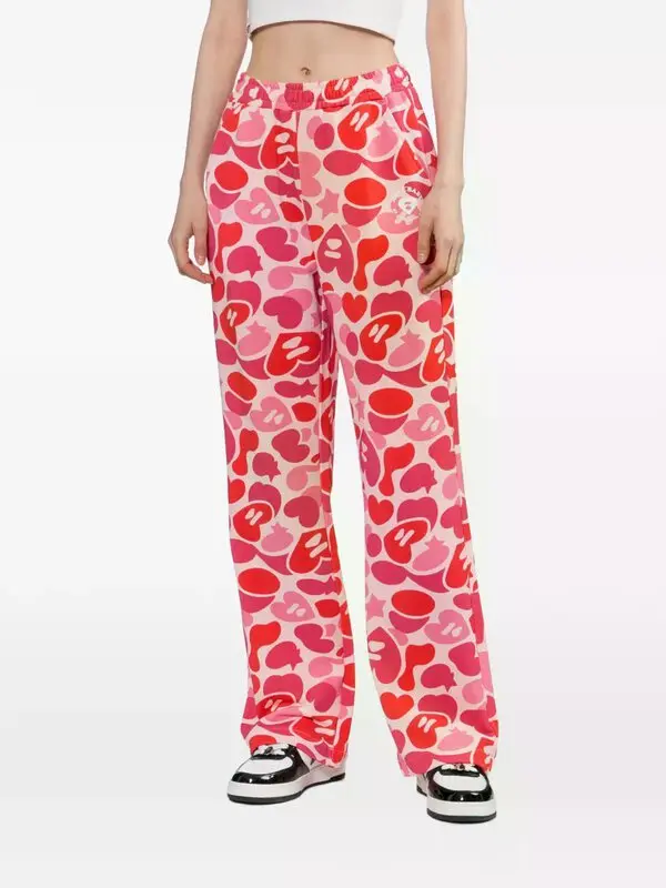 AAPE BY *A BATHING APE Apee™ A Bathing Ape® Rose Heart-camo Track Pants