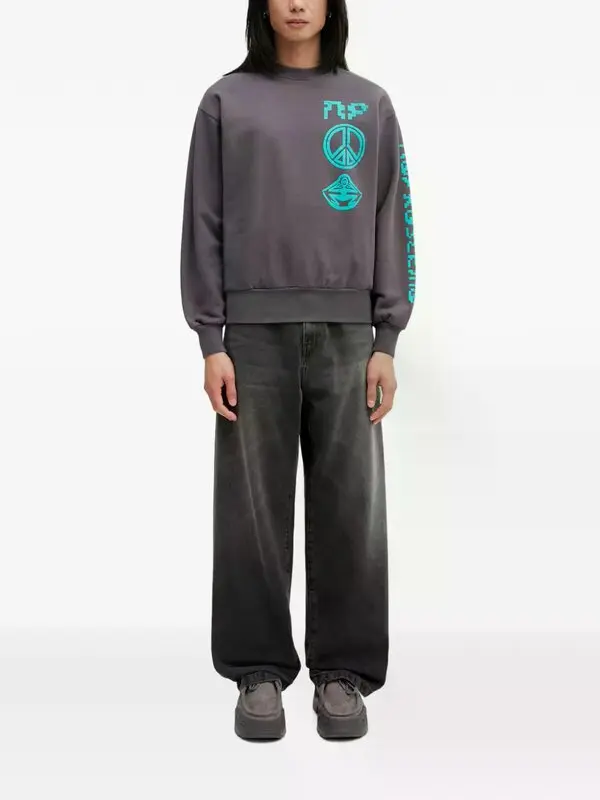 NO PROBLEMO Graphic Print Oversized Sweater