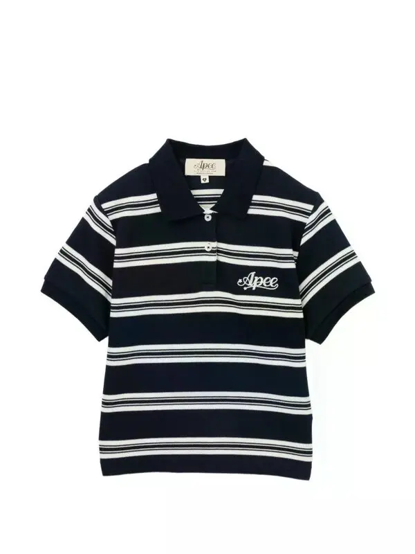 AAPE BY *A BATHING APE Apee™ A Bathing Ape® Striped Polo Shirt - Blue
