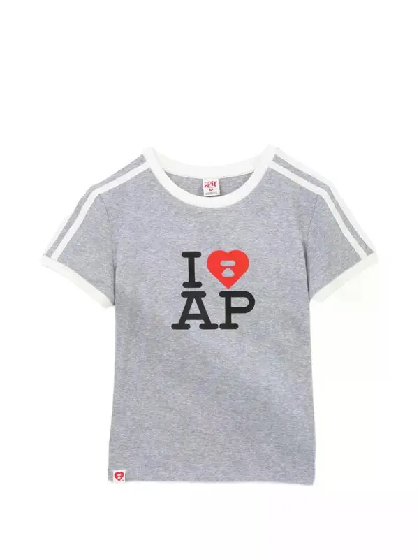 AAPE BY *A BATHING APE Apee™ A Bathing Ape® Melange Effect Logo Print T-shirt