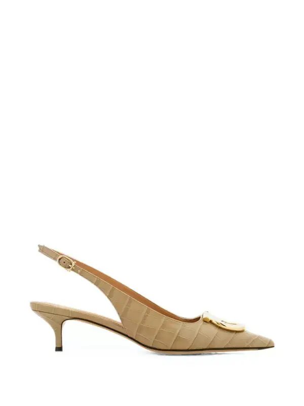 FERRAGAMO Maxi Gancini Slingback Pumps