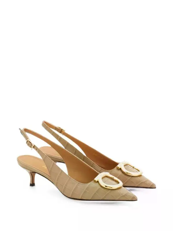 FERRAGAMO Maxi Gancini Slingback Pumps