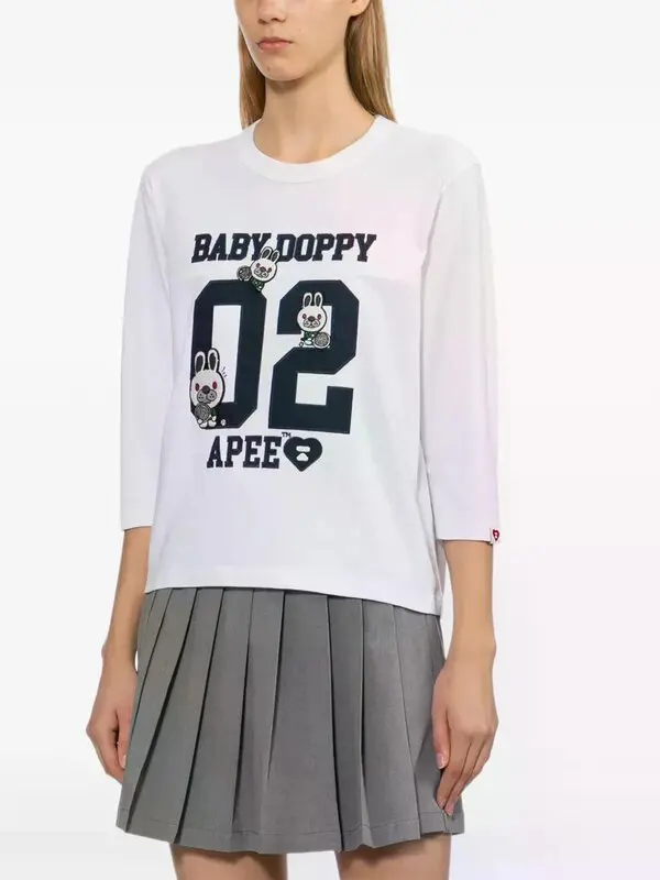 AAPE BY *A BATHING APE Apee™ A Bathing Ape® Logo Patch Crew Neck T-shirt
