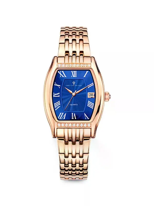 CHRISTIAN VAN SANT Gemma 34mm Watch With Dial And Crystal Embellishments - Blue