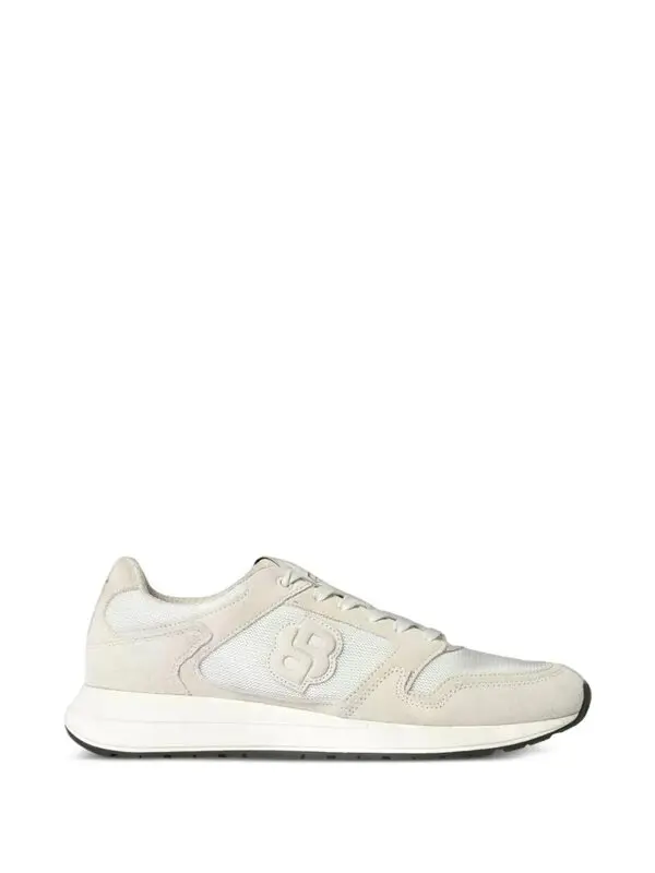BOSS Suede Panelled Mesh Sneakers