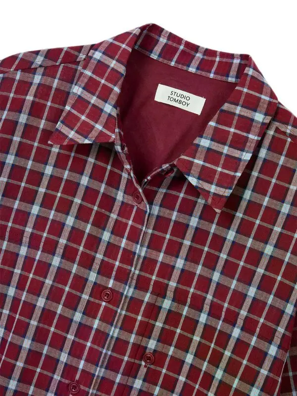 STUDIO TOMBOY Checkered Short-sleeved Shirt