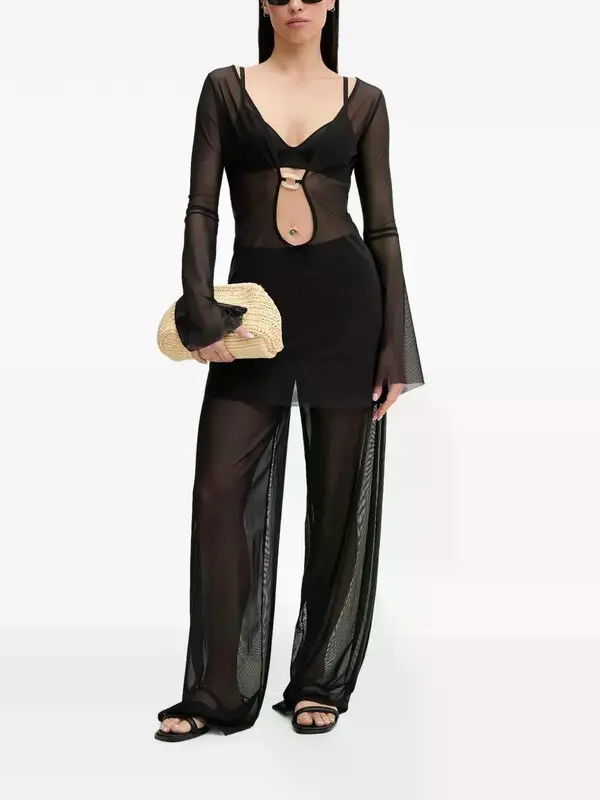 Bond Eye Cut-out Long-sleeve Beach Cover
