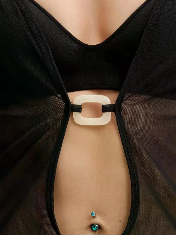 Bond Eye Cut-out Long-sleeve Beach Cover