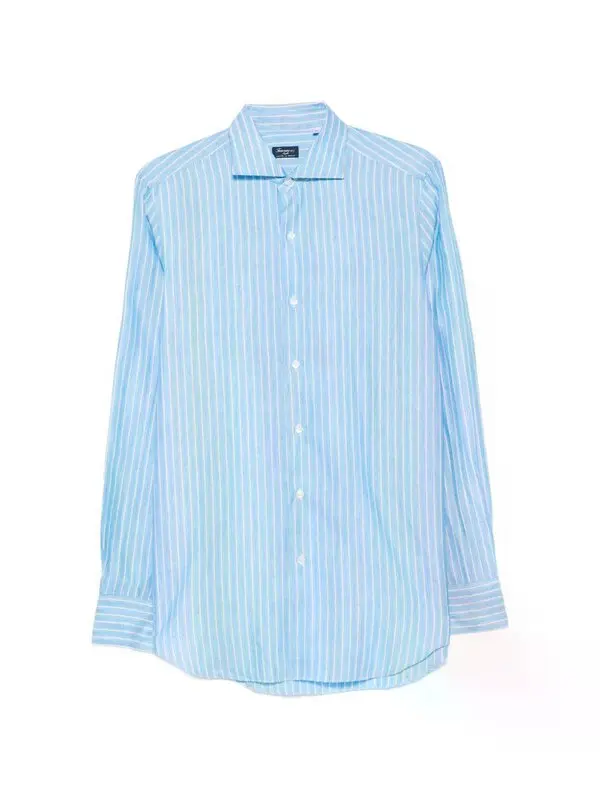 FINAMORE 1925 Striped-print Long-sleeve Shirt