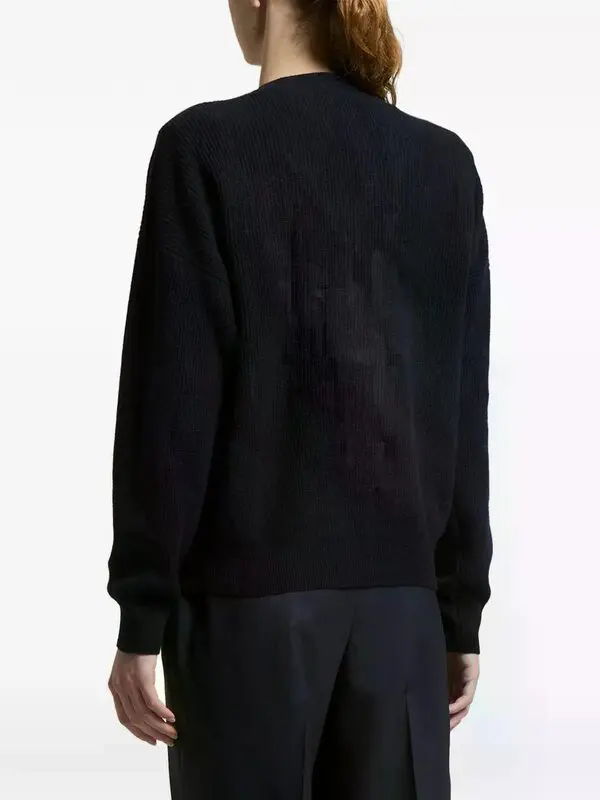Peserico Ribbed Knit V-neck Sweater