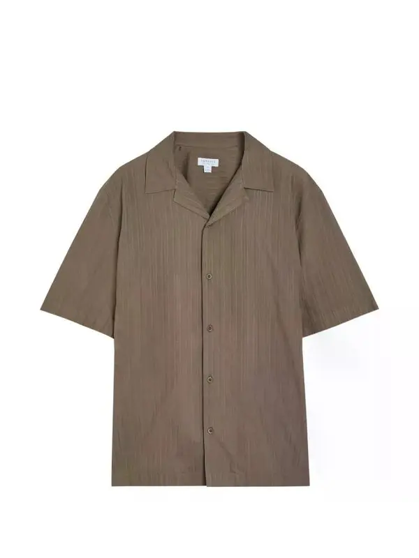 Sunspel Stripe-pattern Camp-collar Shirt