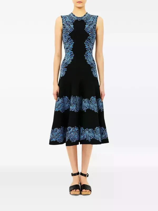 Ulla Johnson Iona Jacquard-knit Midi Dress - Black