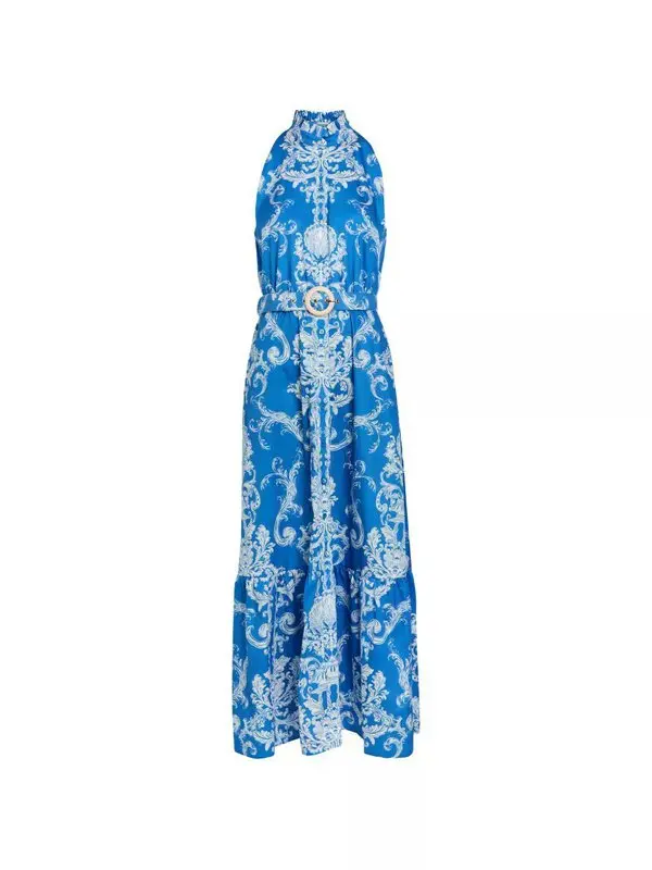 Borgo De Nor Baroque Print Belted Maxi Dress
