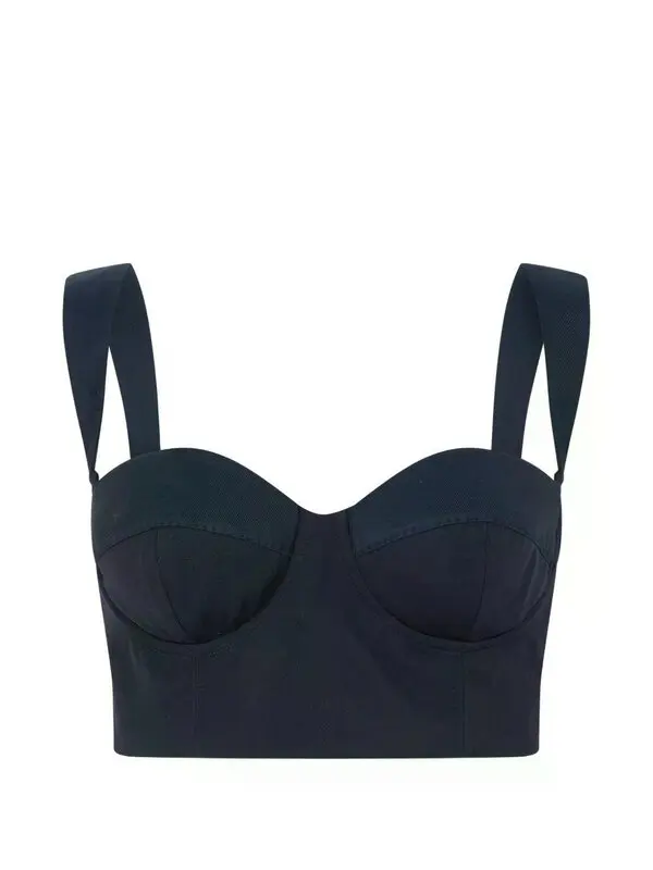 Moschino Sweetheart Neck Crop Top