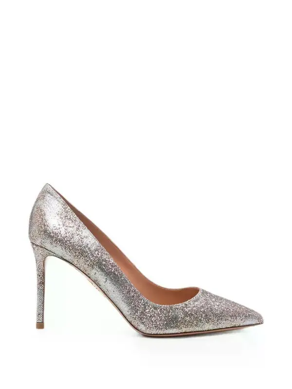 AQUAZZURA Metallic Effect Pointed-toe Pumps