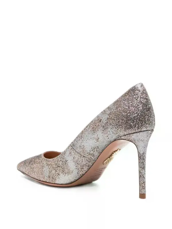 AQUAZZURA Metallic Effect Pointed-toe Pumps