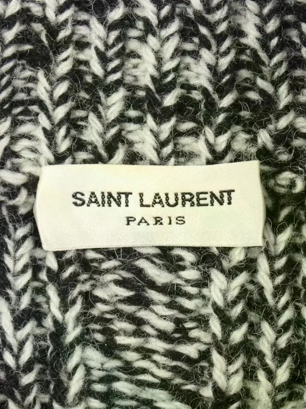 Saint Laurent Rib-knit Wool Mock Neck Sweater