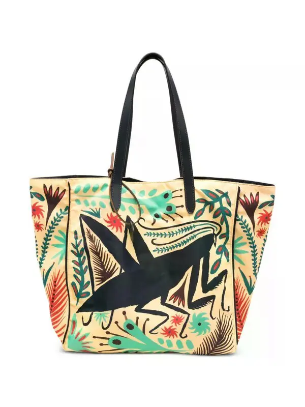 Etro X Tabby Booth Unfold Me Graphic-print Shoulder Bag - Neutrals