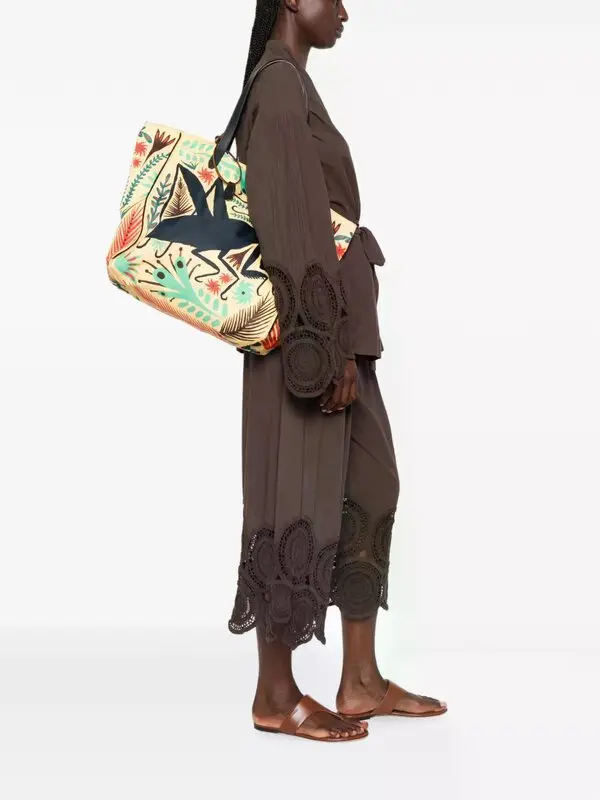 Etro X Tabby Booth Unfold Me Graphic-print Shoulder Bag - Neutrals
