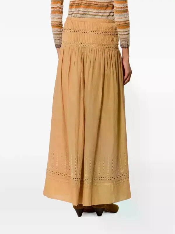 MARANT ETOILE Loraine Cotton Voile Skirt - Neutrals