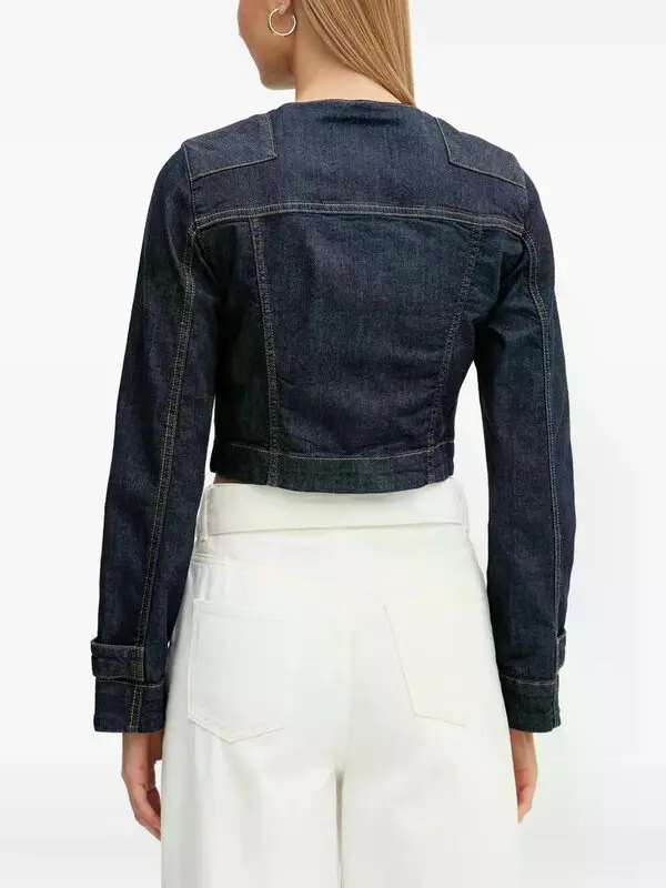 BLUGIRL Zip-up Cropped Denim Jacket