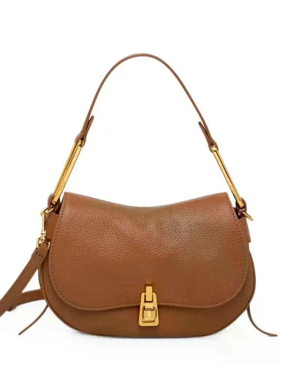 COCCINELLE Pebbled Leather Shoulder Bag - Brown