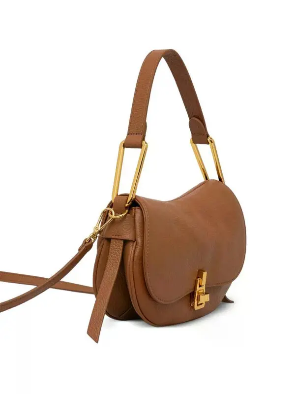 COCCINELLE Pebbled Leather Shoulder Bag - Brown