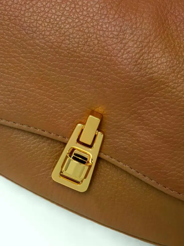 COCCINELLE Pebbled Leather Shoulder Bag - Brown