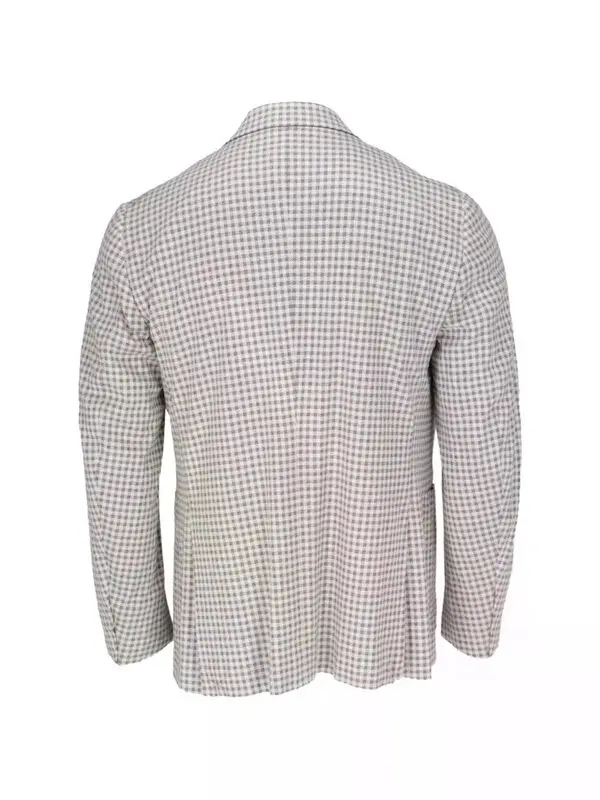 Isaia Gingham-check Blazer