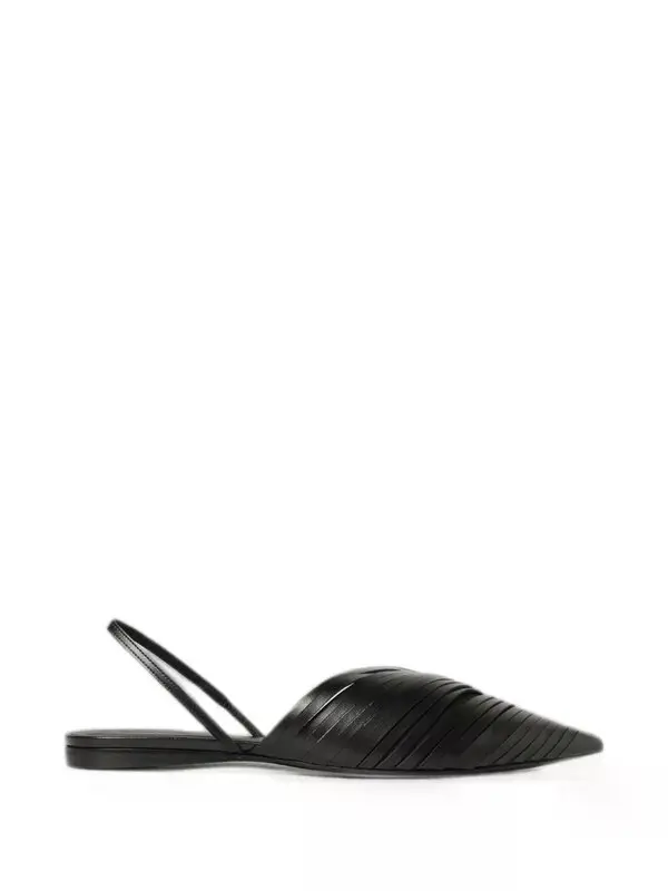 Emporio Armani Laser-cut Slingback Flat Pumps