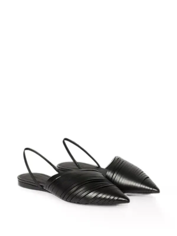 Emporio Armani Laser-cut Slingback Flat Pumps