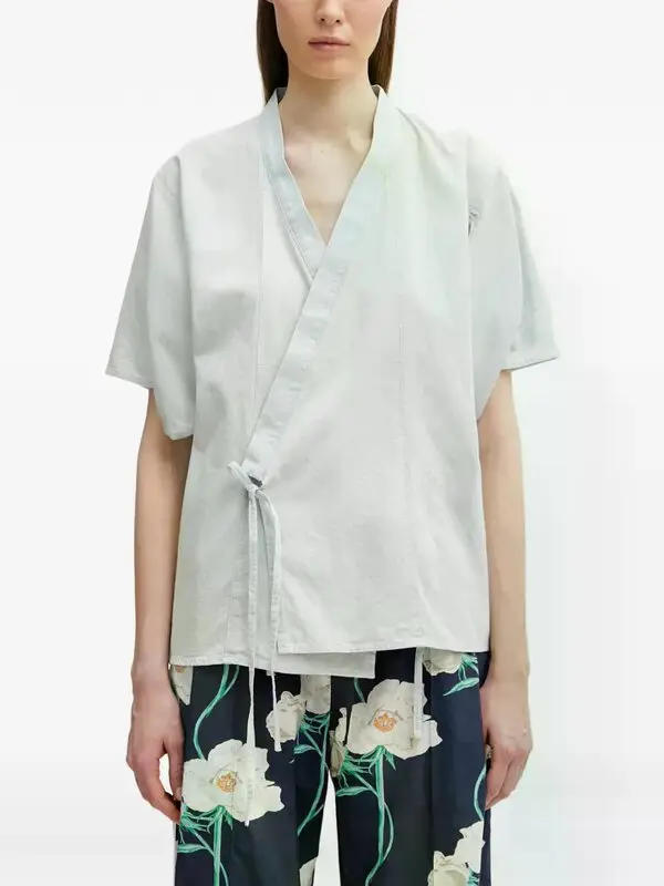 Kenzo Wrap-style Short-sleeve Top