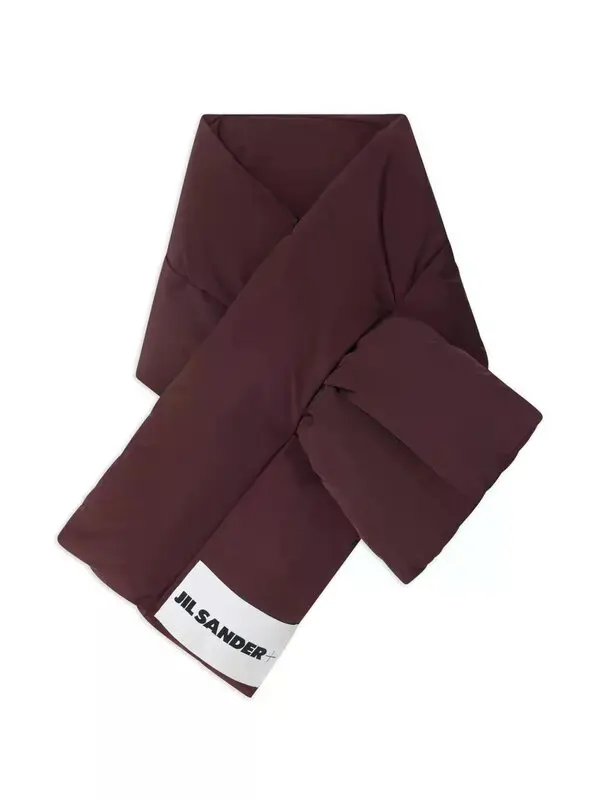 JIL SANDER Logo-patch Padded Scarf - Red