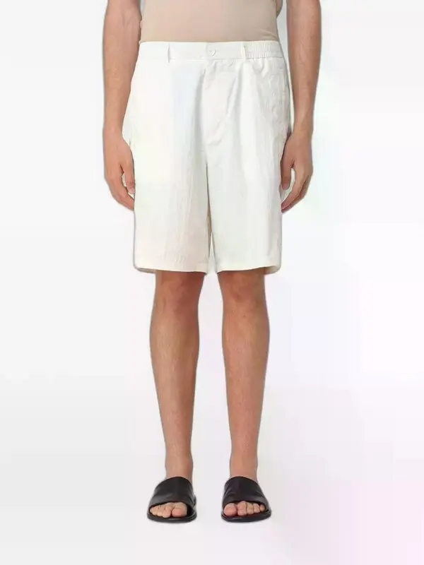 Armani Exchange Crinkled Finish Belted Shorts