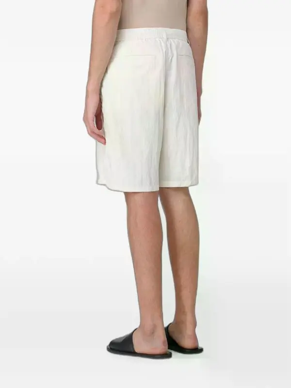 Armani Exchange Crinkled Finish Belted Shorts