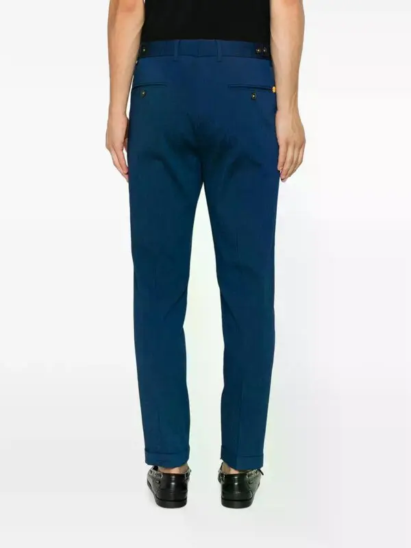 MANUEL RITZ Seersucker Pleated Trousers