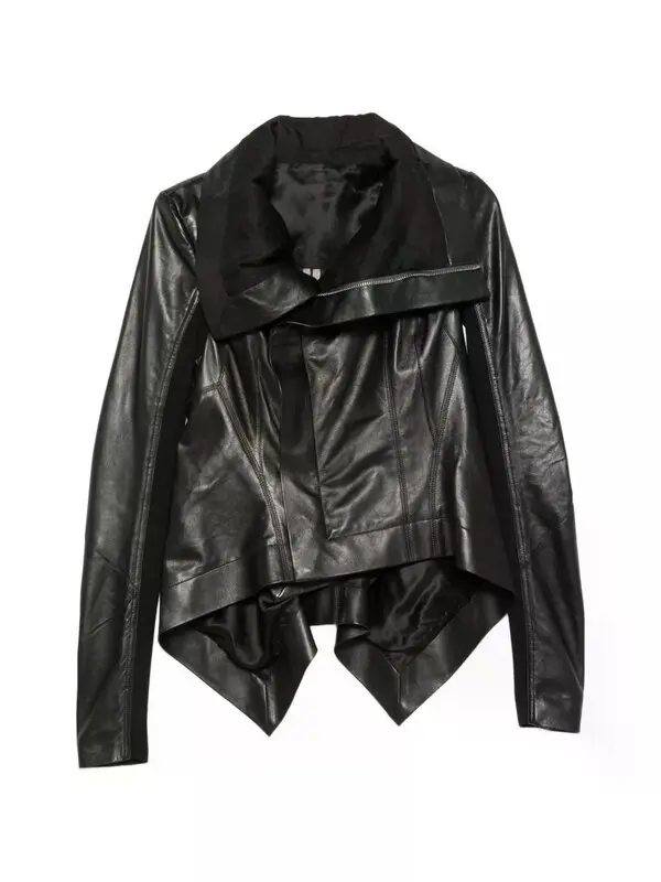 Rick Owens Asymmetrical Leather Jacket