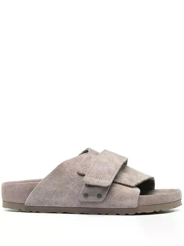 BIRKENSTOCK Kyoto Suede Slides - Neutrals