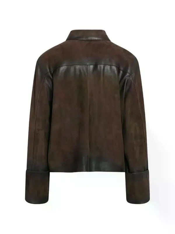 Loewe Suede Turn-up Jacket - Brown